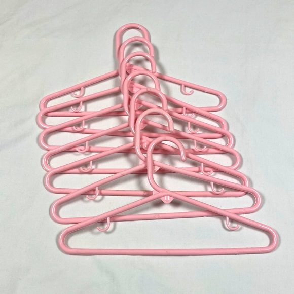 Storage & Organization | Seven Pastel Pink Plastic Hangers For Small ...